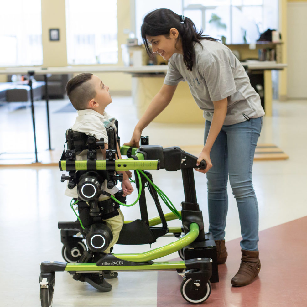 Trexo Plus robot-assisted gait training for children with disabilities.